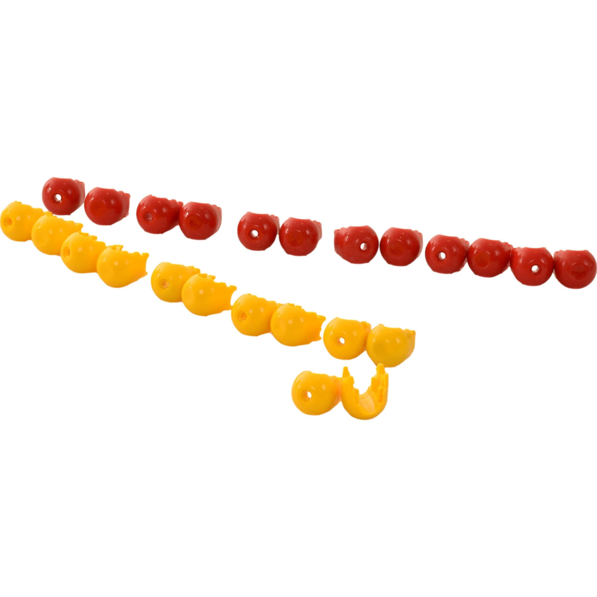 Rope connectors 13 mm – 2-piece plastic connectors – For ropes – Yellow ...